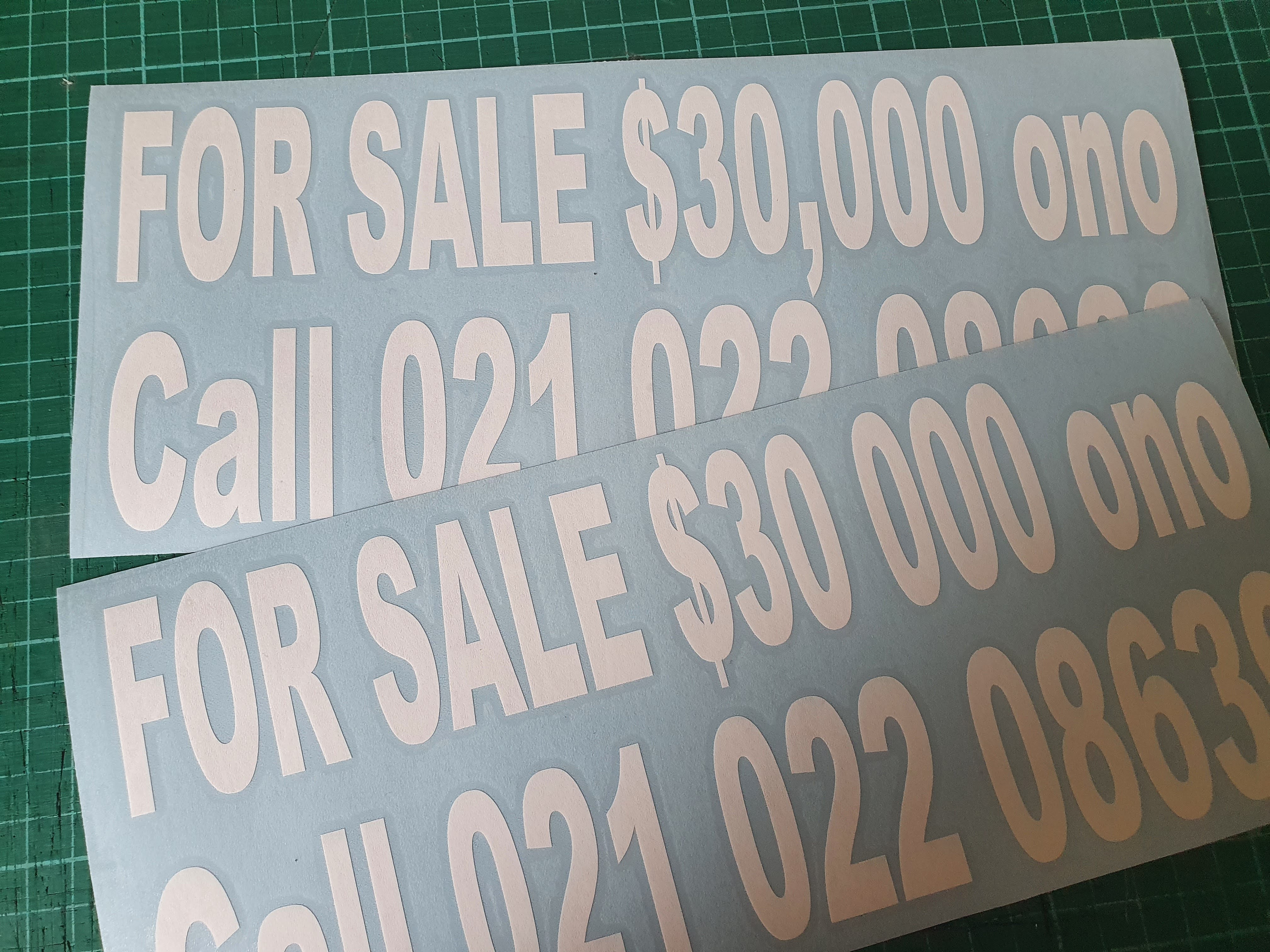 FOR SALE Stickers - Custom Decals - CORFLUTE SIGNS