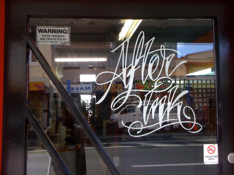 Window signs using stickers - CORFLUTE SIGNS